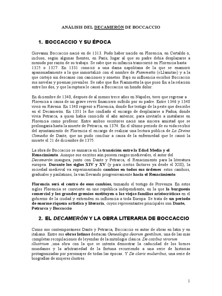 El Decamerón: Amor e Ingenio | PDF