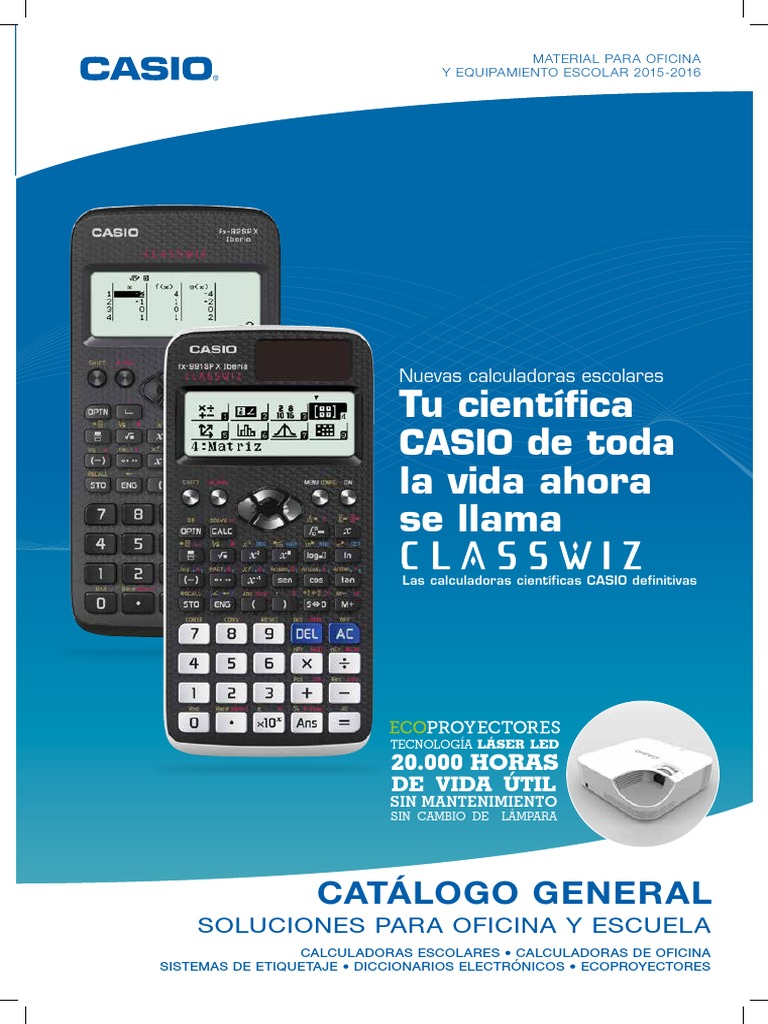 Catalogo Casio | PDF | Calculadora | Pantalla táctil