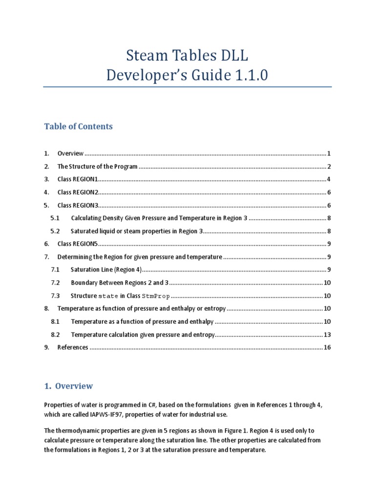 Steam Tables IAPWS-IF97 Formulation | PDF | Density | Enthalpy