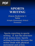 Sports Writing Exercises | PDF | Sports | Weather