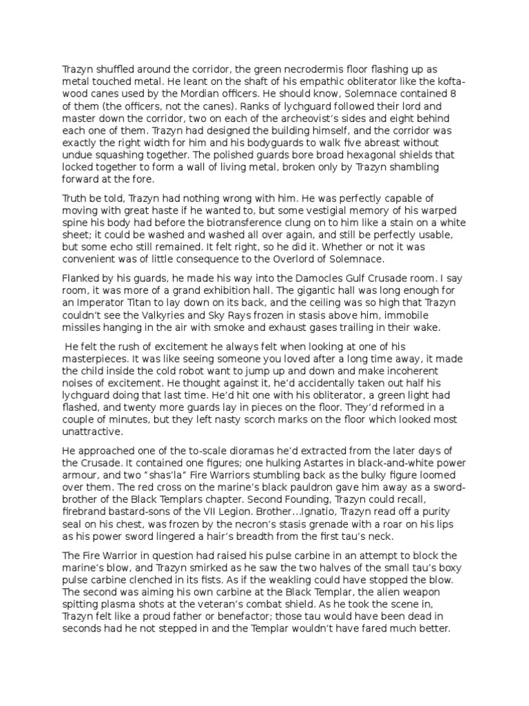 Trazyn's Encounter with Ahmontekh | PDF | Nature | Armed Conflict