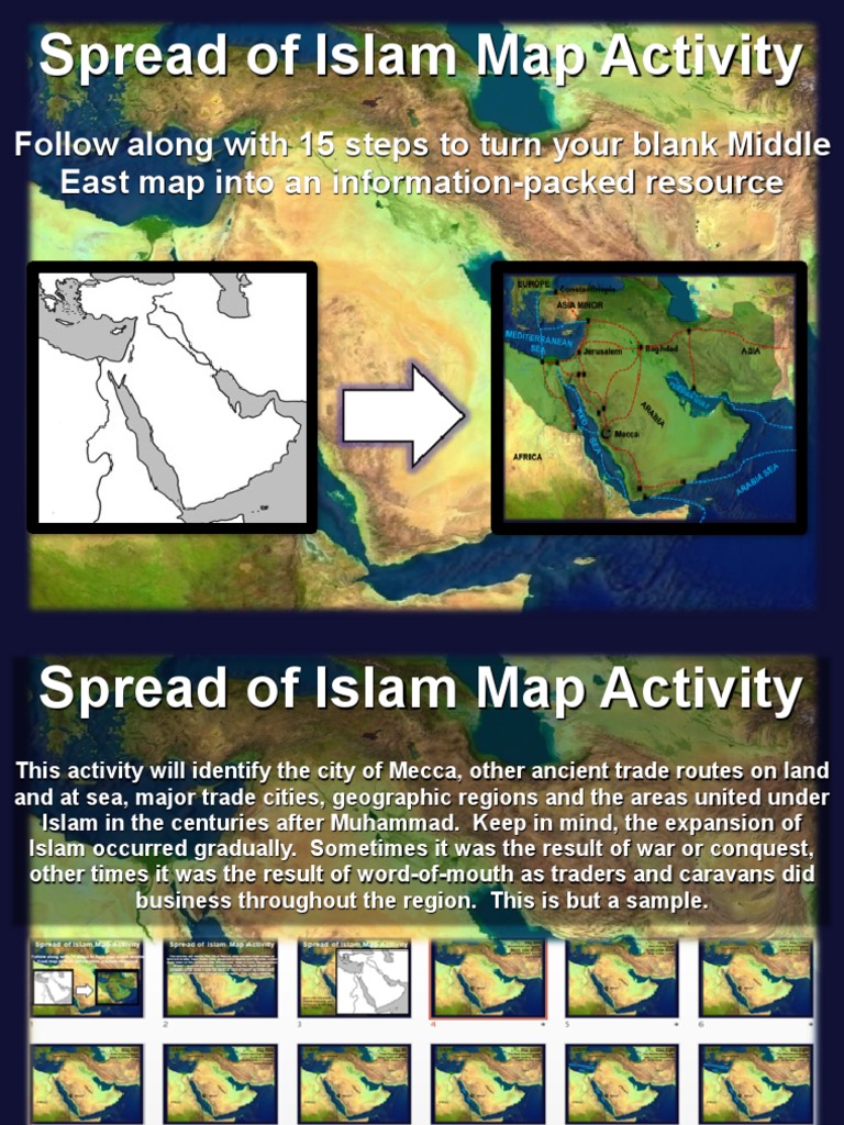 Rise And Spread Of Islam Map Activity