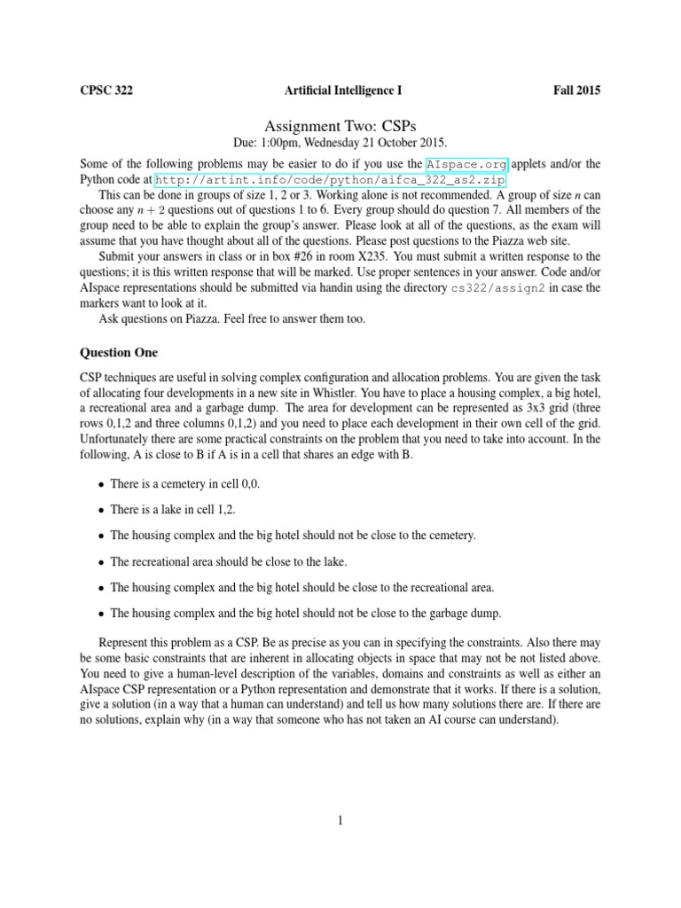 CS 322 Assignment 2 UBC 2015 | PDF | Theoretical Computer Science ...