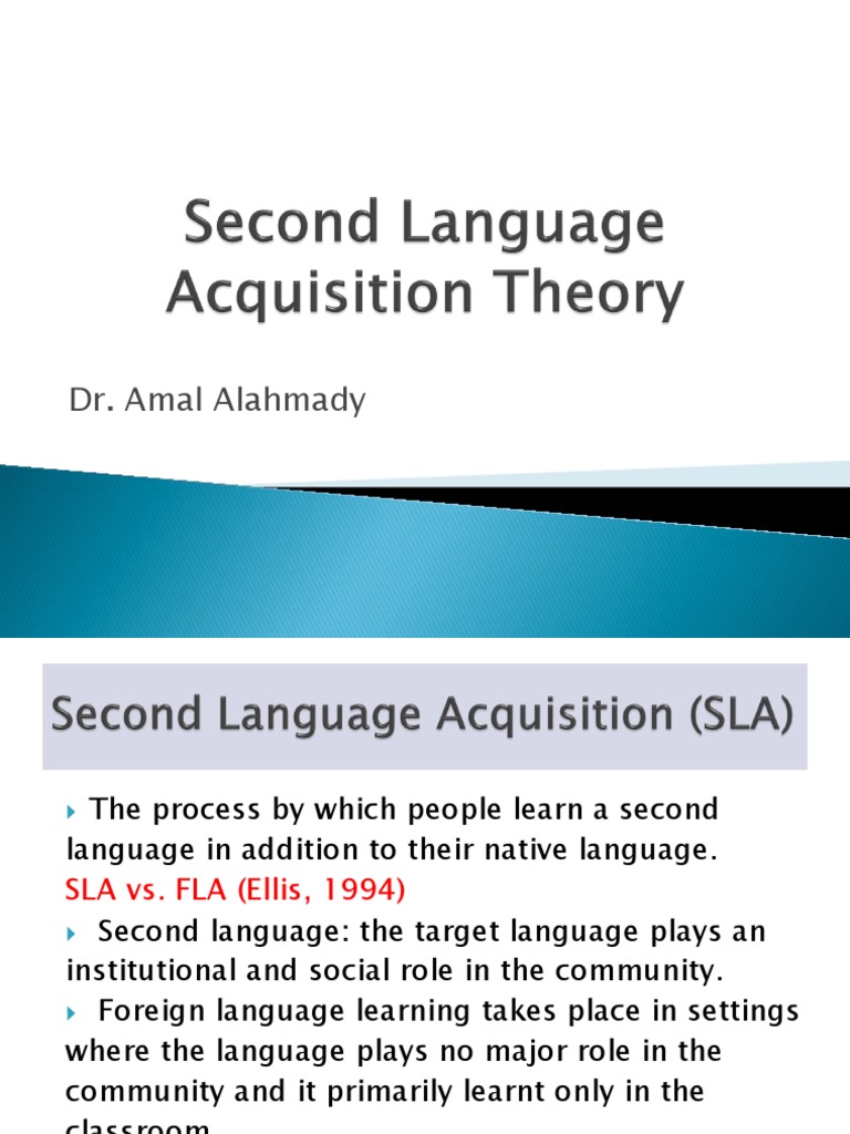 Second Language Acquisition Theory | PDF | Second Language Acquisition ...