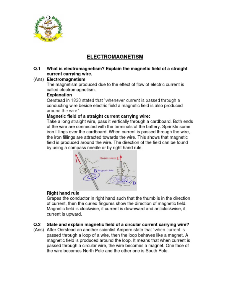 ELECTROMAGNETISM EXPLAINED | PDF | Electromagnetic Induction | Inductor