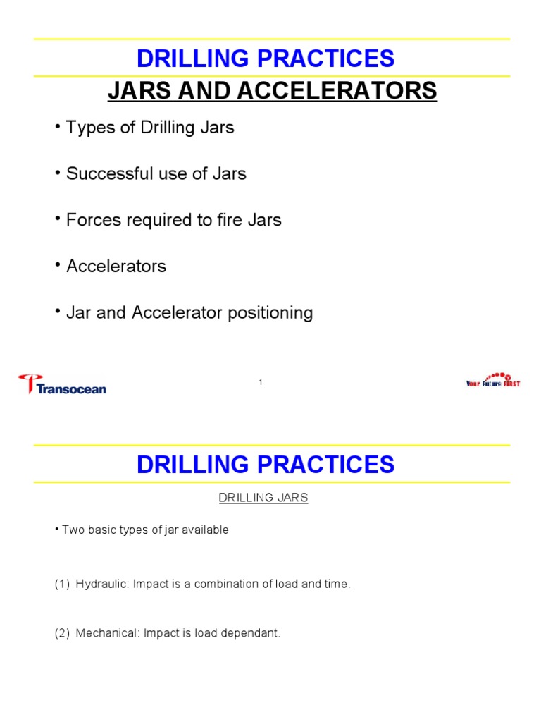 Jars and Accelerators. | PDF | Force | Oil Well