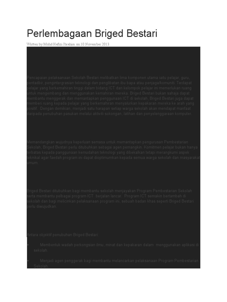 Briged Bestari | PDF