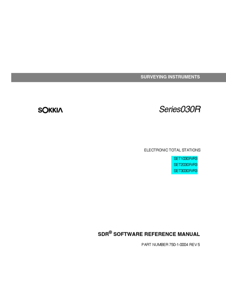 SET 030R3 - Manual SDR PDF | PDF | Booting | Surveying