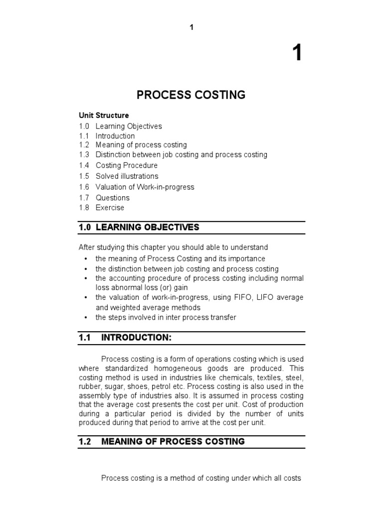 Process Costing Tutorial | PDF | Profit (Accounting) | Inventory