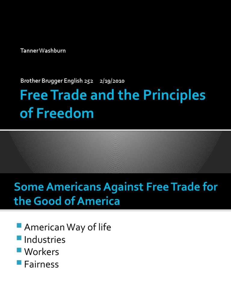 Free Versus Fair Trade Slideshow | PDF | Leisure | Milton Friedman