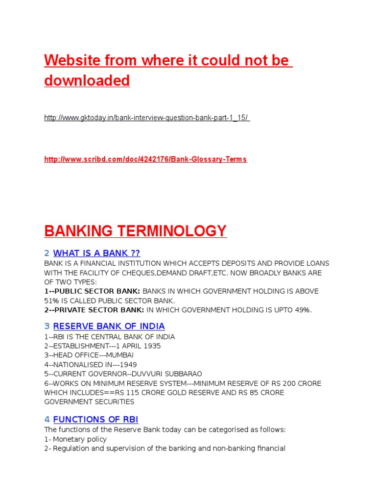Banking Terminologies | PDF | Transaction Account | Cheque