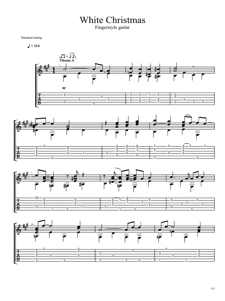White Christmas - Fingerstyle Guitar Solo | PDF