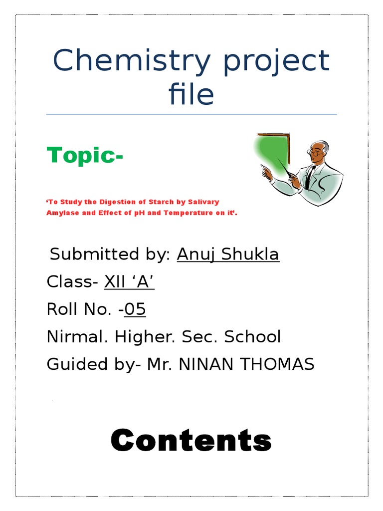 Chemistry Project | PDF | Hydrolysis | Digestion