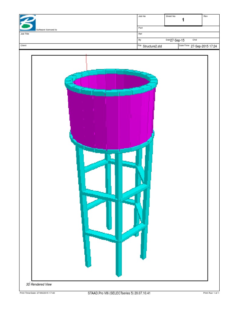 Water Tank in Staad Pro | PDF | Computers