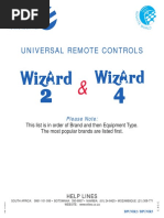 Universal Remote Control Code List | PDF | Infrared | Information And ...