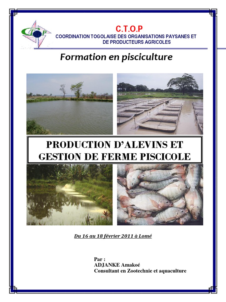 Formation en Pisciculture | PDF | Étang | Aquaculture
