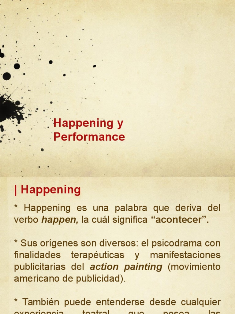 Happening y Performance | PDF | Arte de performance | Teatro