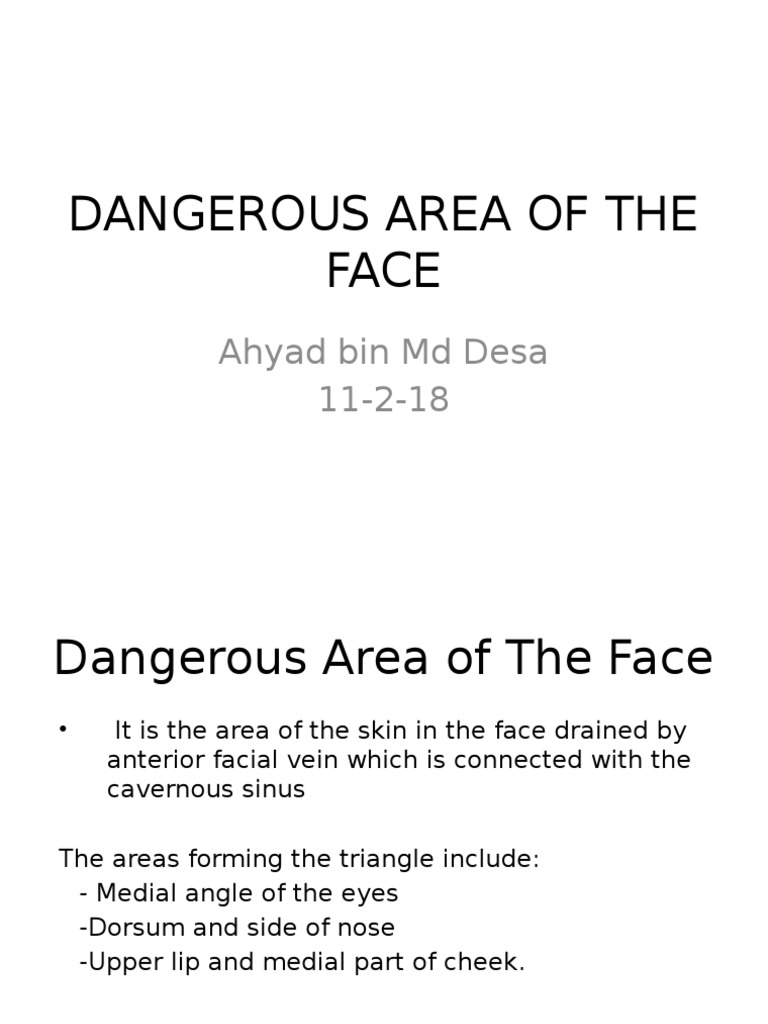 Dangerous Area of The Face | PDF | Animal Anatomy | Cardiovascular System