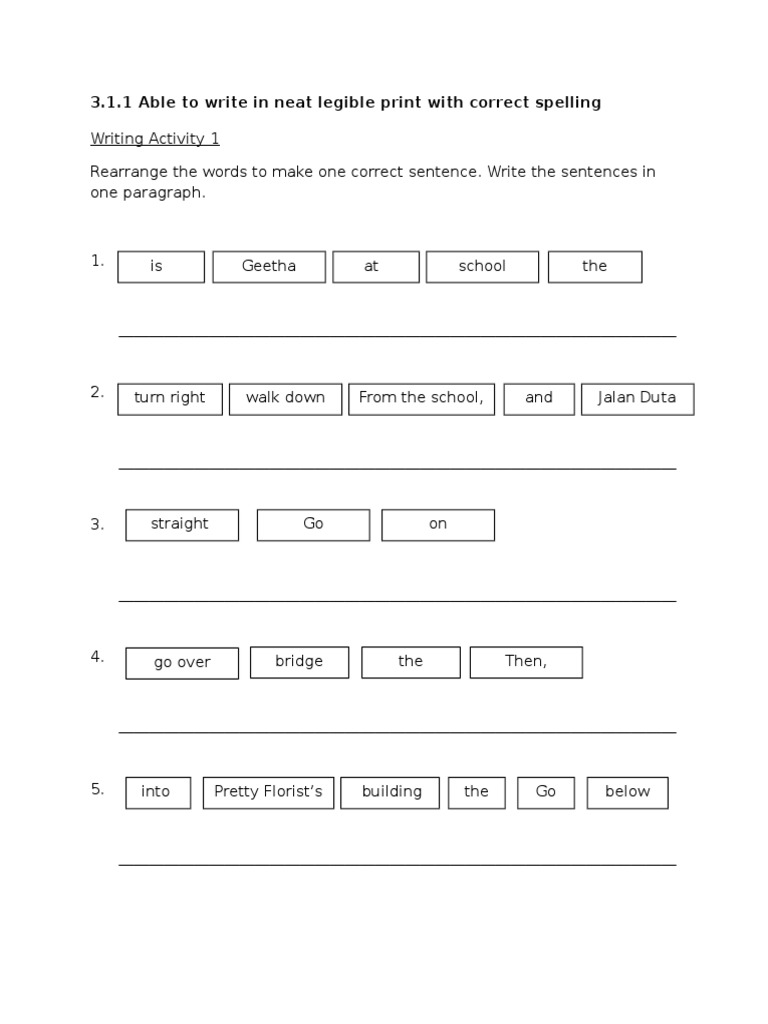 Sentence Rearrangement Activity | PDF | Self-Improvement