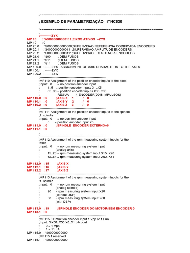 iTNC 530 Parameter Configuration Guide | PDF | Business | Computers