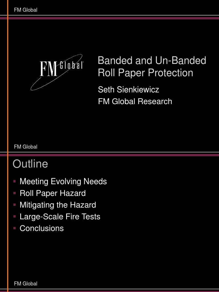 Roll Paper Fire Protection | PDF | Fire Sprinkler System | Combustion