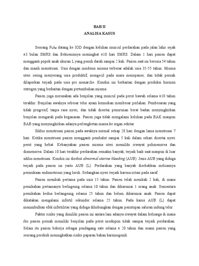 Analisa Kasus AUB L | PDF