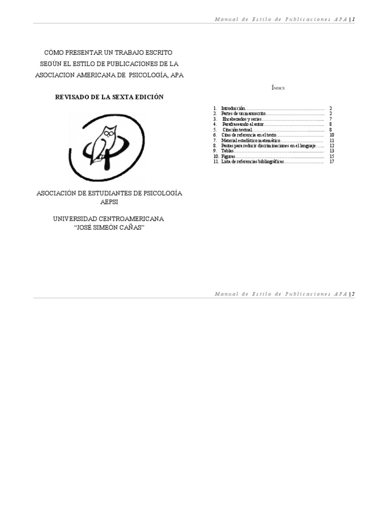 Manual APA-AEPSI 6a Ed. | PDF | Estadísticas | Hipótesis