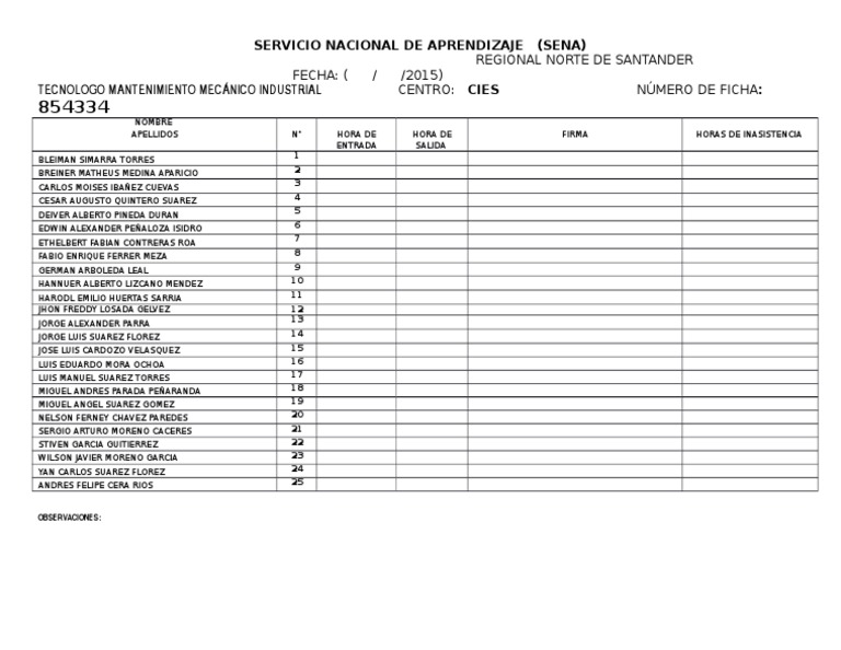 Formato Hora de Llegada y Salida