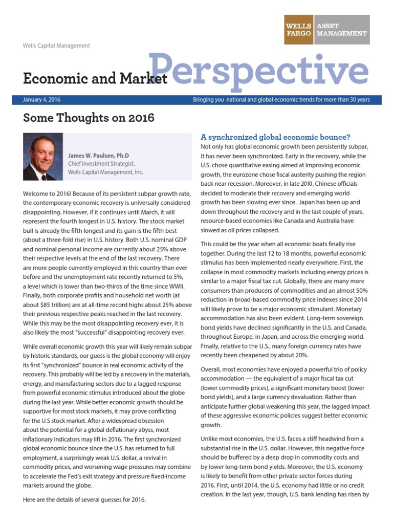 Perspective: Economic and Market | PDF | Inflation | Price–Earnings Ratio