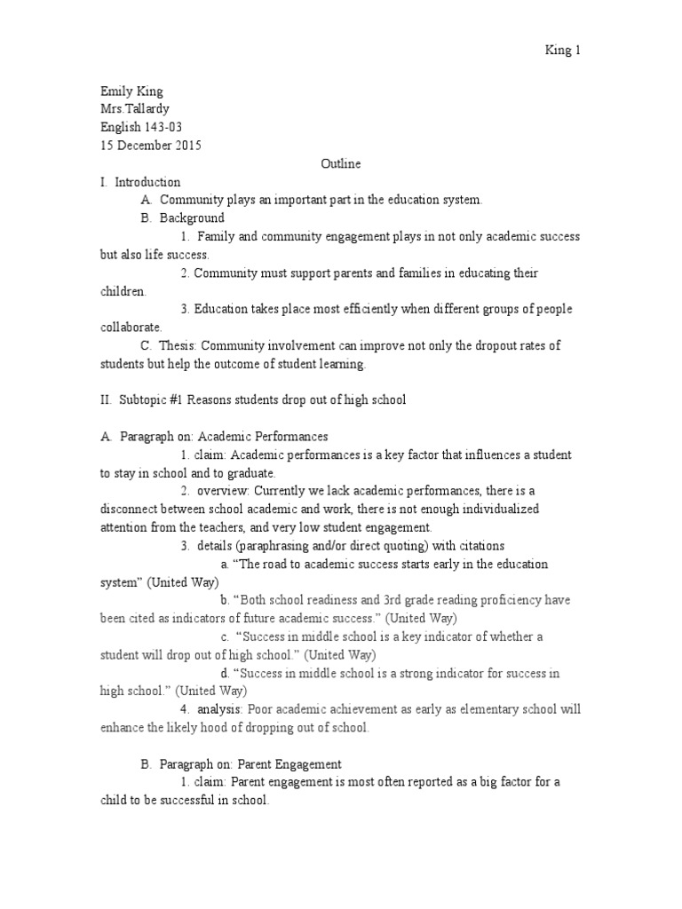 Senior Paper Outline | PDF | Socioeconomic Status | Quality Of Life