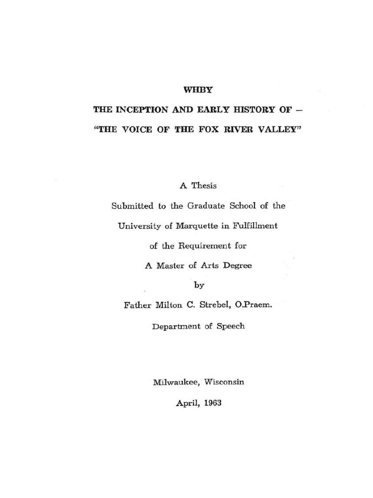 History of WHBY | PDF | Broadcasting | Radio