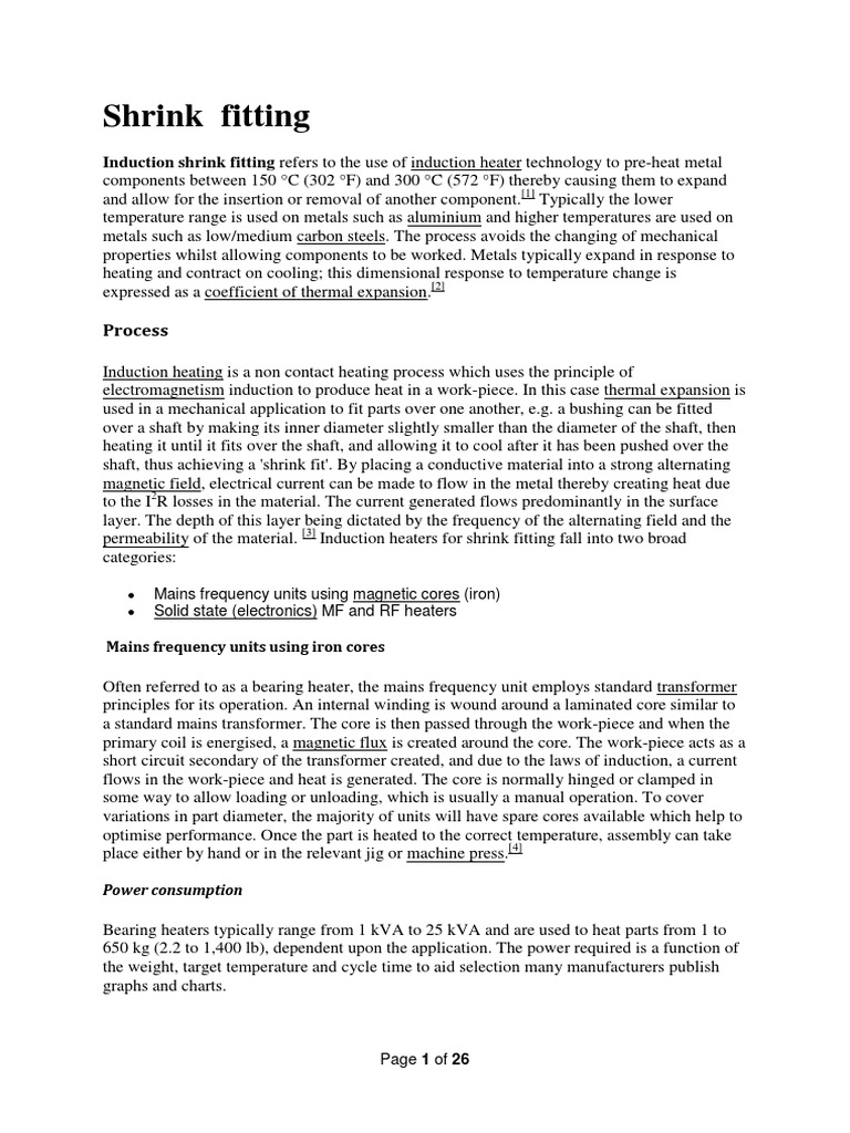 Shrink Fitting | PDF | Electrical Engineering | Physics