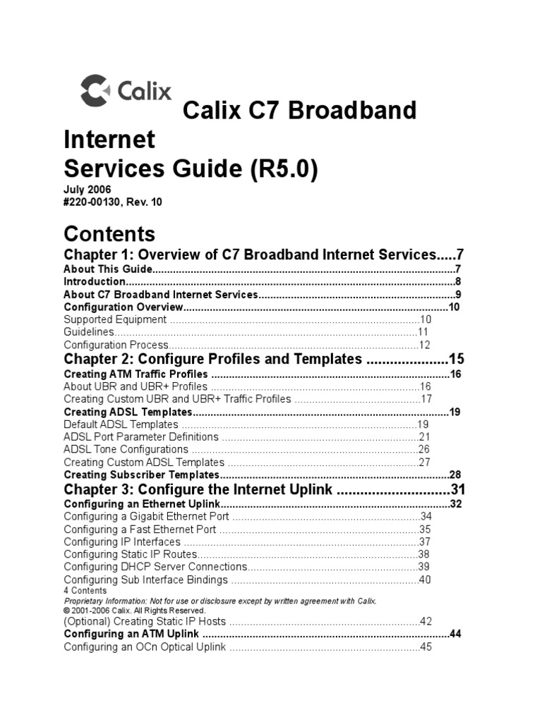 Calix C7 Broadband Internet | PDF | Signal To Noise Ratio | Internet ...