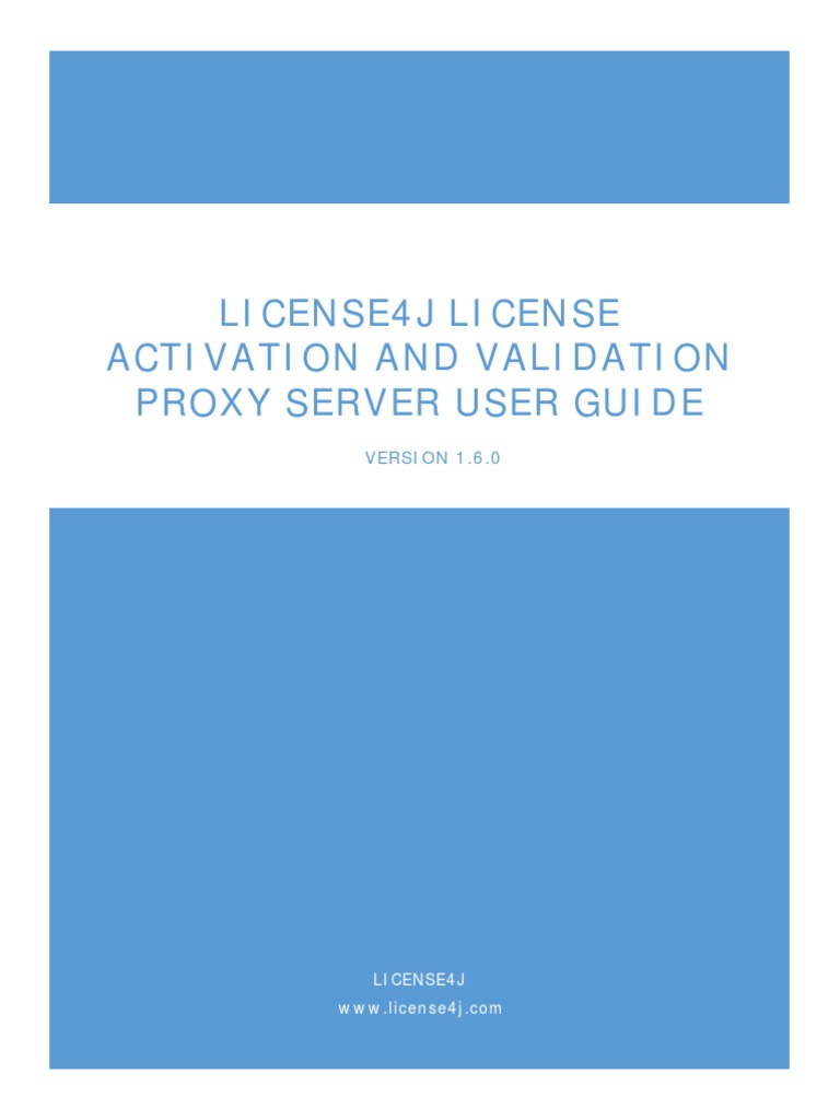LICENSE4J License Activation and Validation Proxy Server | PDF | Proxy Server | Hypertext ...