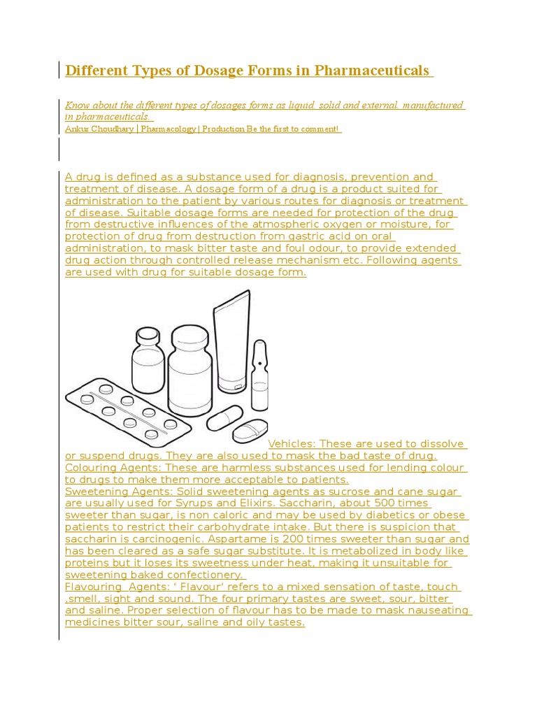 Different Types of Dosage Forms in Pharmaceuticals | Tablet (Pharmacy ...