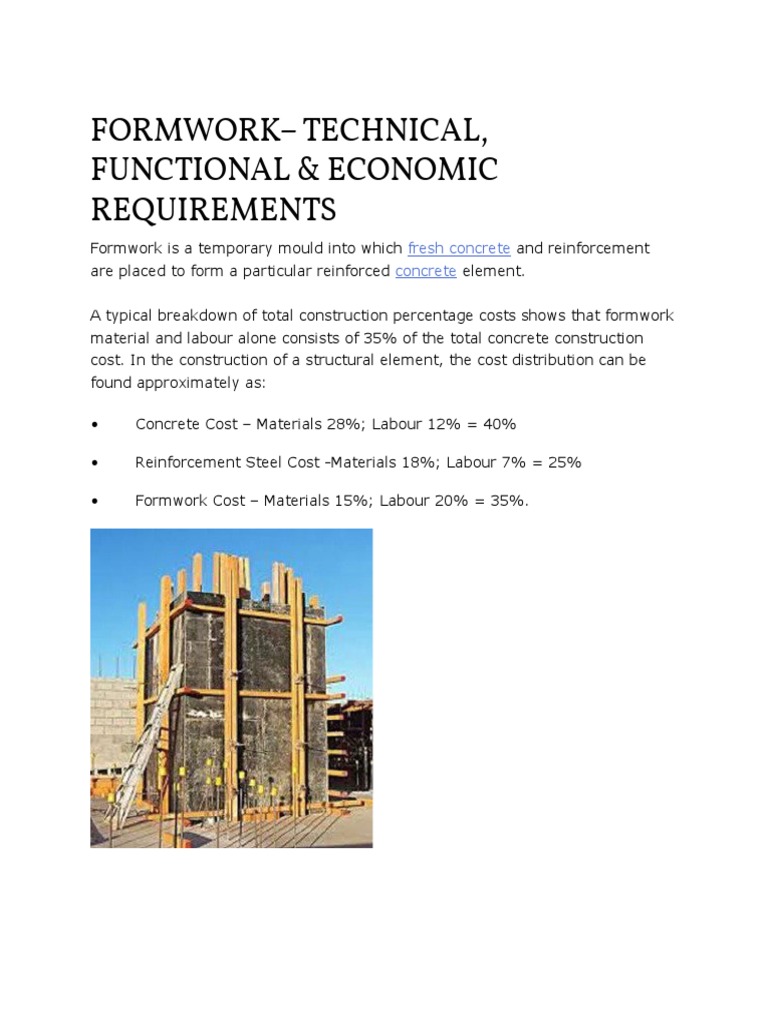 Formwork - Technical, Functional & Economic Requirements: Fresh ...