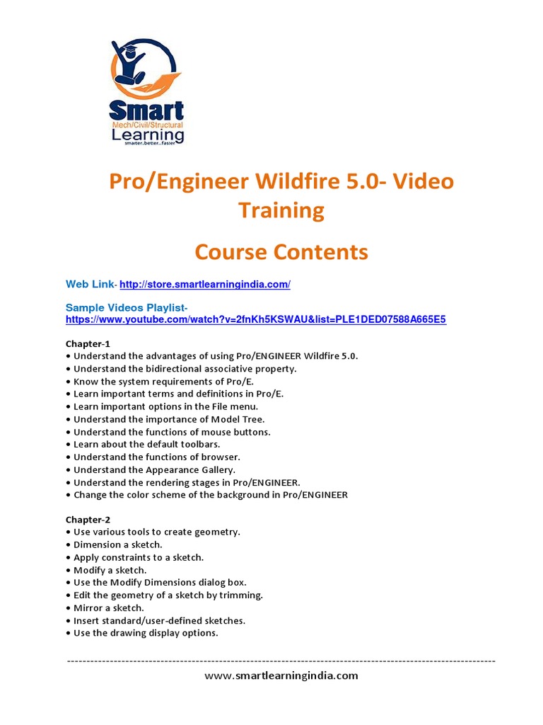 ProEngineer (Wildfire 5.0) - Video TrainingTutorial | PDF | Top Down And Bottom Up Design ...