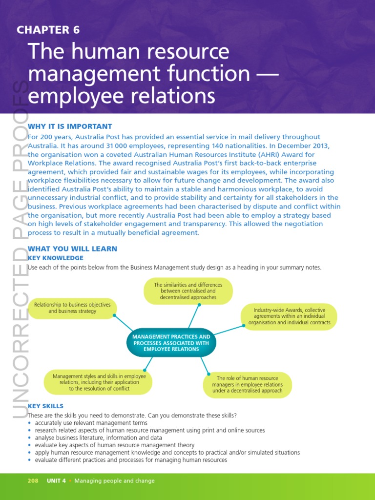 Employee Relations in Human Resource Management | PDF | Employment ...