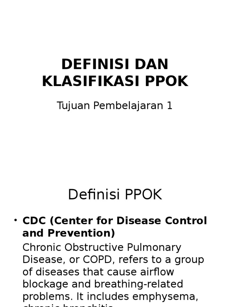 Definisi Dan Klasifikasi Ppok | PDF