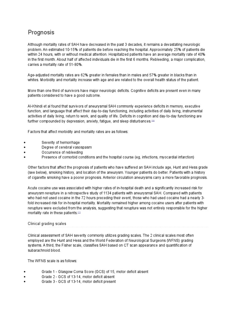 Prognosis: Clinical Grading Scales | PDF | Health Sciences | Medical ...