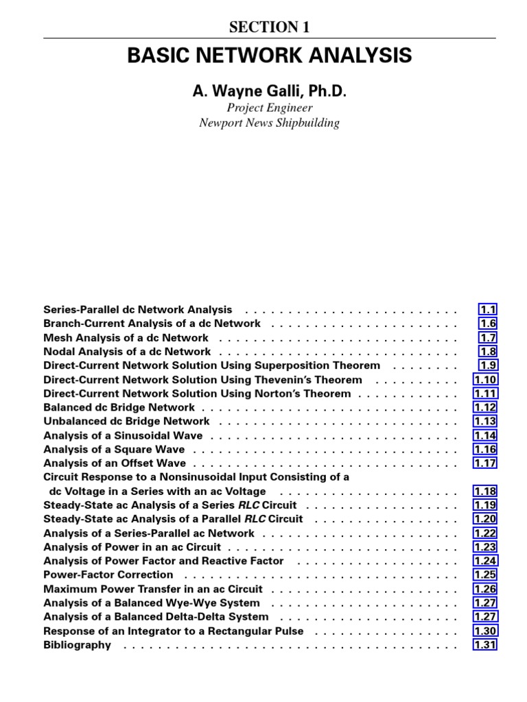 Basic Network Analysis | Download Free PDF | Electrical Network | Series And Parallel Circuits