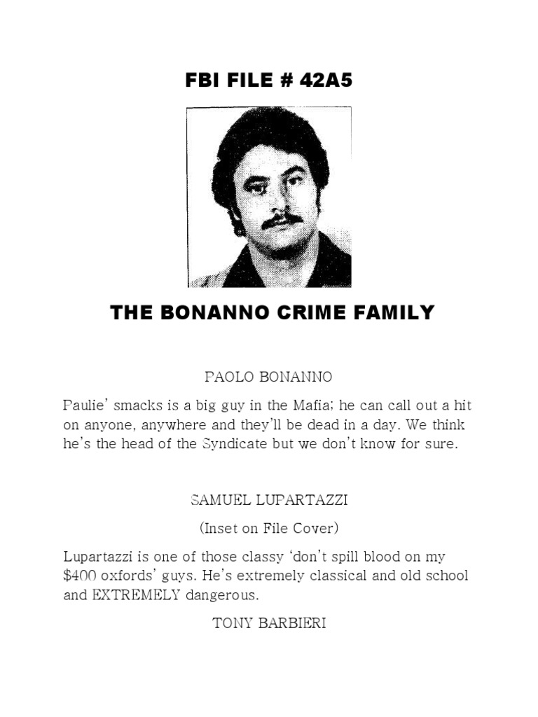 Bonanno Family | PDF