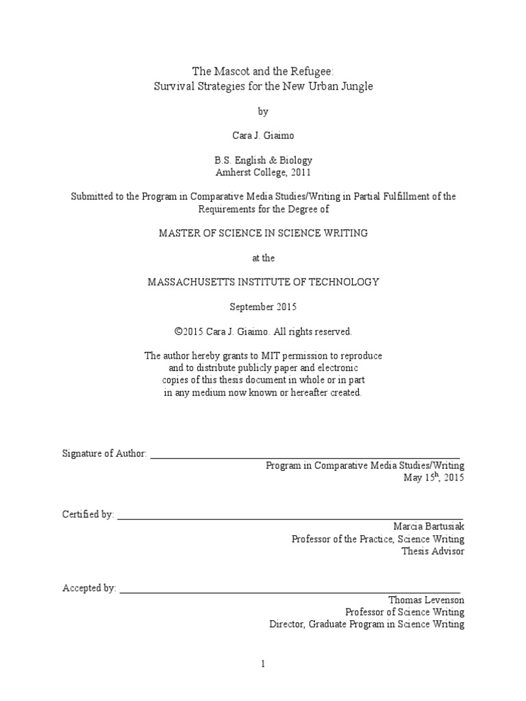 Cara Giaimo, "The Mascot and The Refugee: Survival Strategies For The ...
