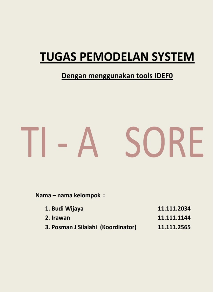 Tugas Pemodelan System Idef0 PDF | PDF | Teknologi & Rekayasa