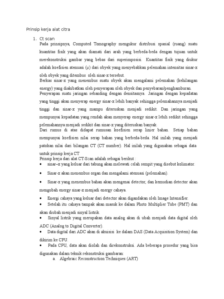 Prinsip Kerja Alat Citra | PDF