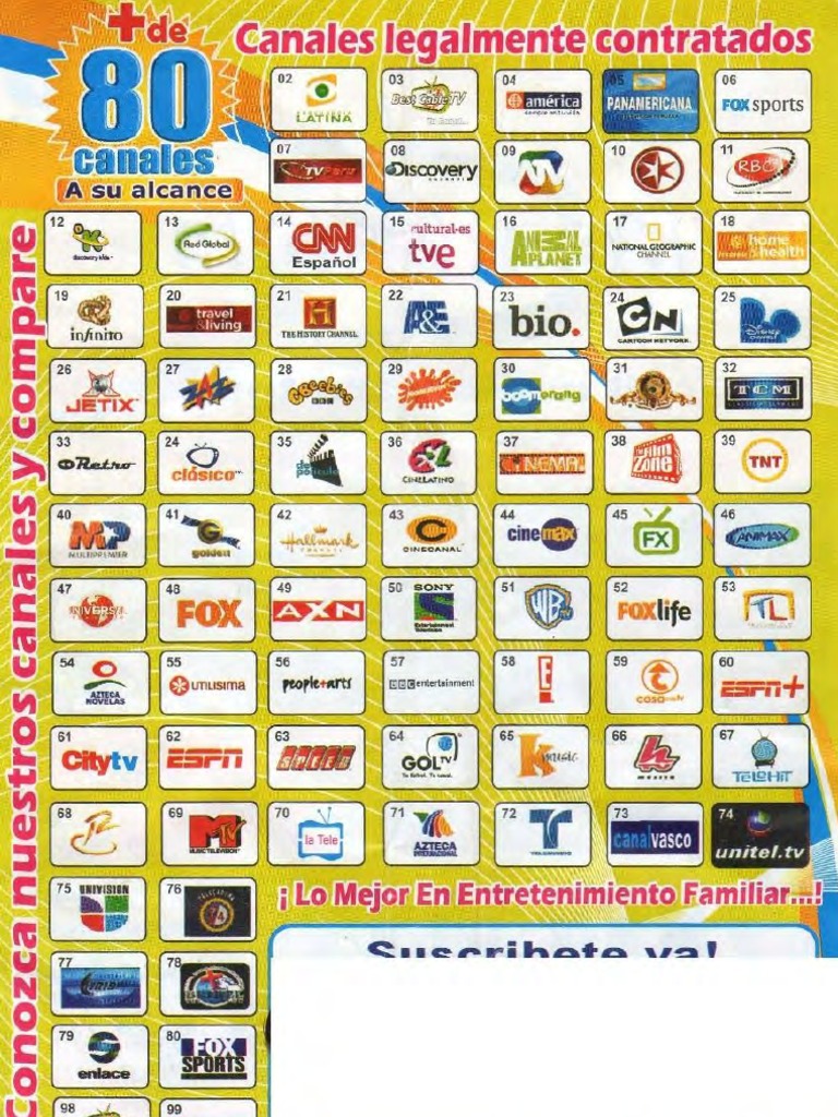 Grilla Canales BestCable Perú | PDF