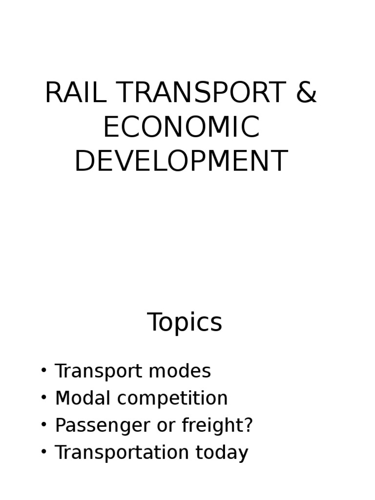 l5 Rail Transport Economics | PDF | Rail Transport | Intermodal Freight ...