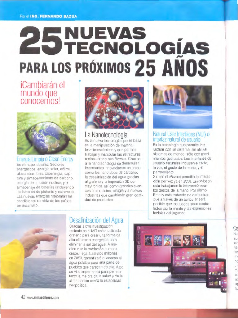 25 Nuevas Tecnologias | PDF | Robot | Robótica