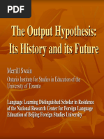 The output Hypothesis: Theory and Research by Merrill Swain (2005 )