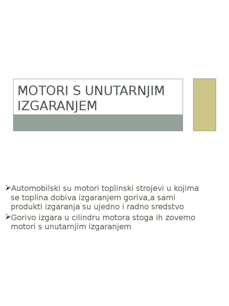 Motori S Unutarnjim Izgaranjem | PDF